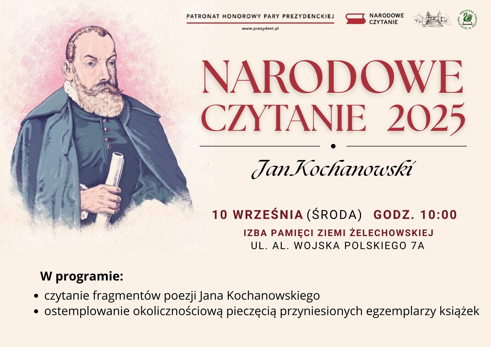Narodowe Czytanie 2025 - Miejsko-Gminny Ośrodek Kultury w Żelechowie